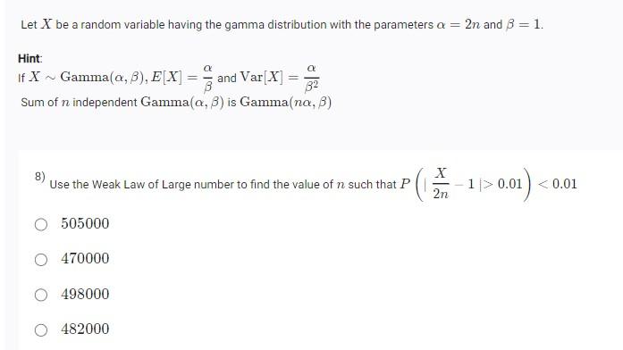 Solved Let X be a random variable having the gamma | Chegg.com