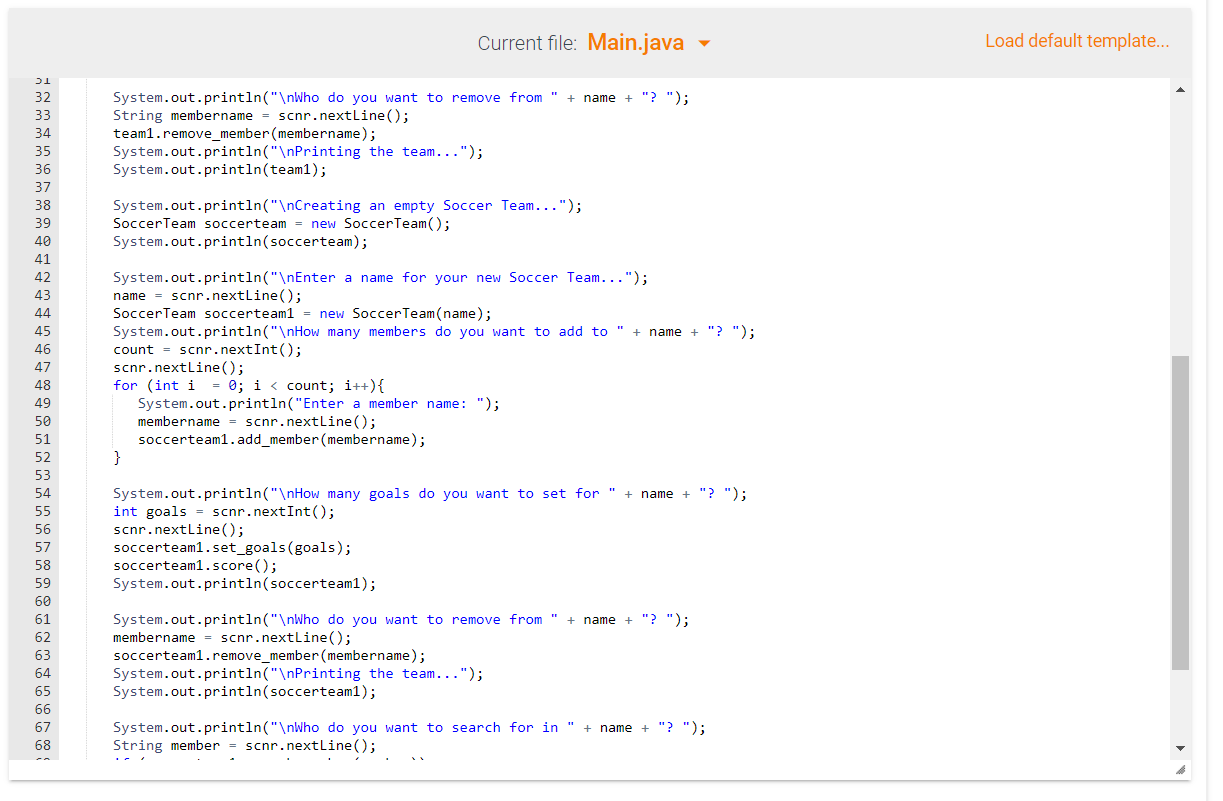 Solved Part 1 - Creating the Sports Team Class (1) Create | Chegg.com
