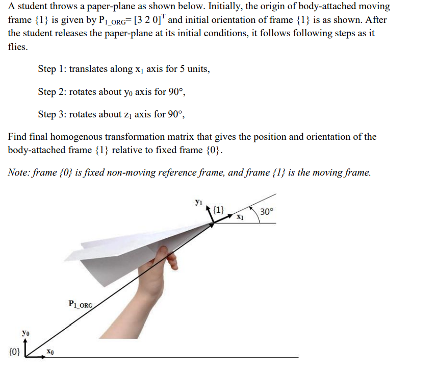 Solved A student throws a paper-plane as shown below. | Chegg.com