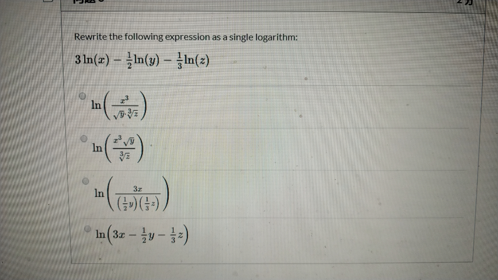 Solved Rewrite the following expression as a single | Chegg.com