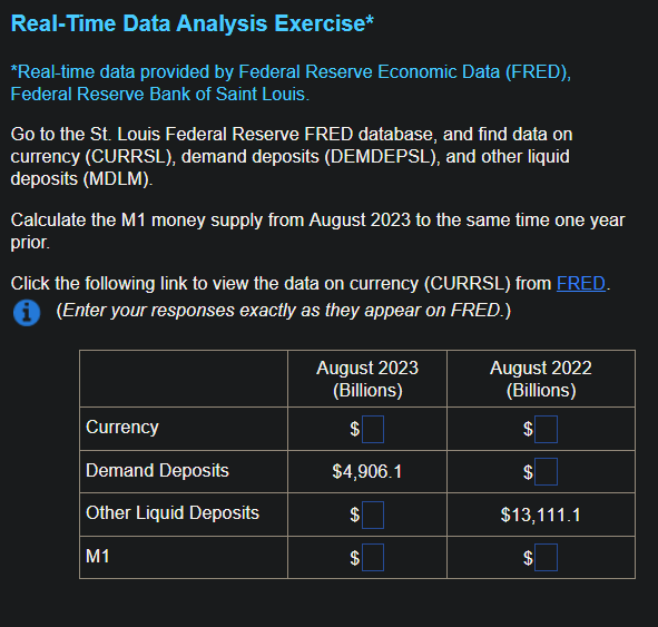 Solved Real-Time Data Analysis Exercise* *Real-time data | Chegg.com