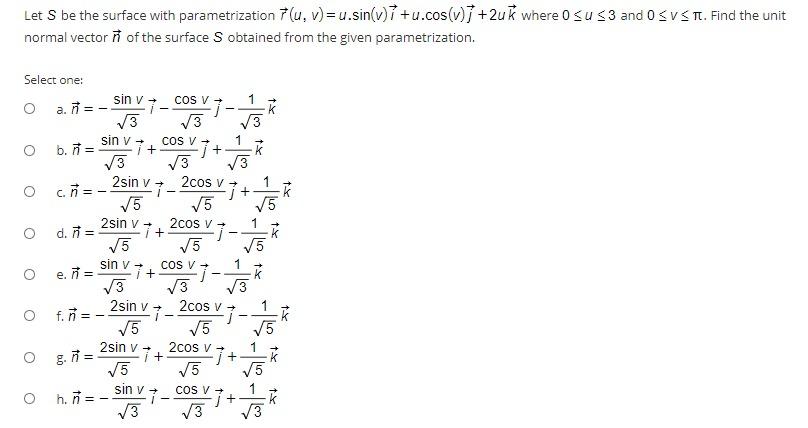 Solved Let S be the surface with parametrization 7(u, | Chegg.com