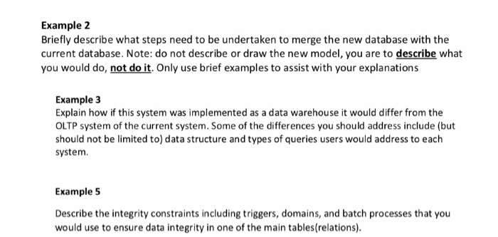 Solved Example 2 Briefly describe what steps need to be | Chegg.com