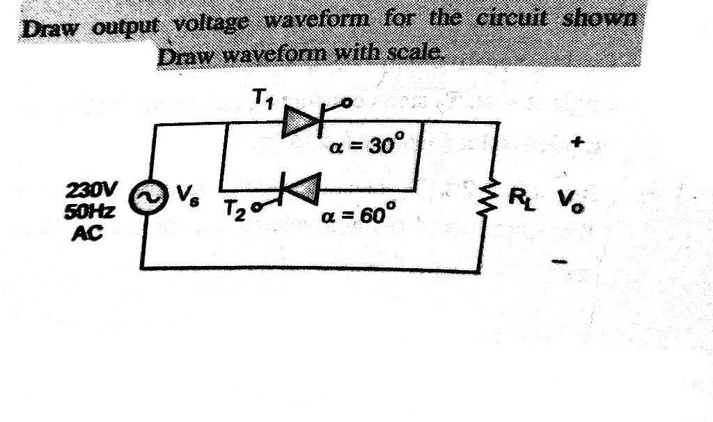Solved Draw output volsag waveform for the choni shown Drax | Chegg.com