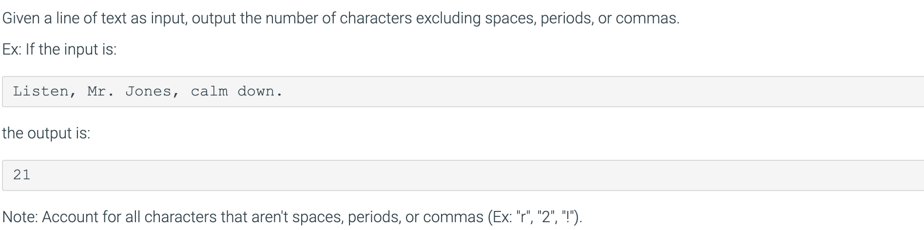 Solved Given A Line Of Text As Input Output The Number Of