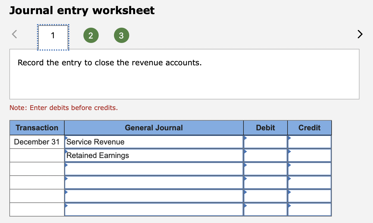 Solved Journal entry worksheet 1 2 3 Record the entry to | Chegg.com