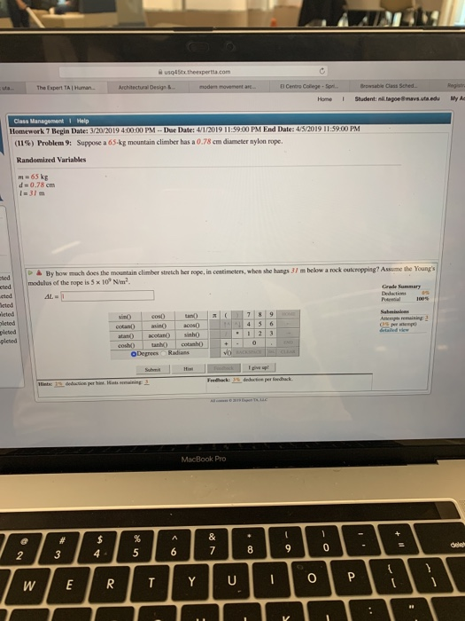 Solved usq45tx theexpertta.com El Centro College Growsable | Chegg.com