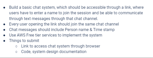 Solved - Build a basic chat system, which should be | Chegg.com