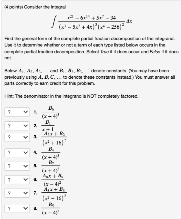 Solved (4 points) Consider the integral | Chegg.com