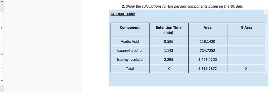 Solved Show the calculations for the percent components | Chegg.com