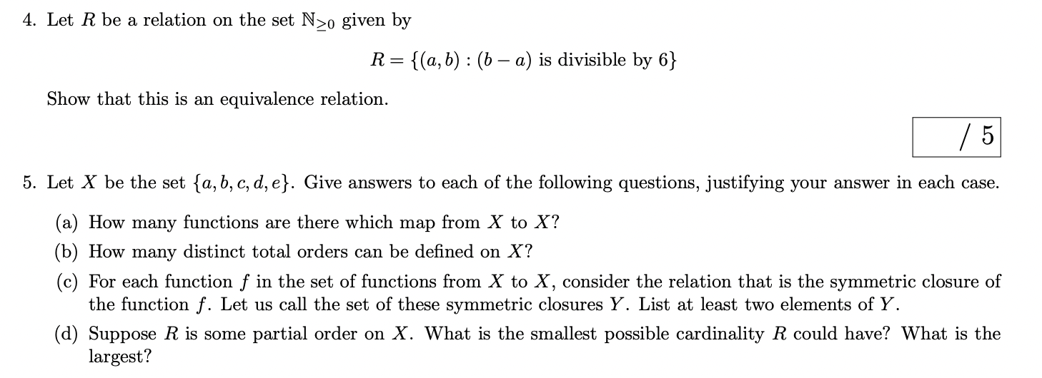 Solved 4. Let R be a relation on the set N≥0 given by | Chegg.com Solved 4. Let R be a relation on the set N≥0 given by | Chegg.com