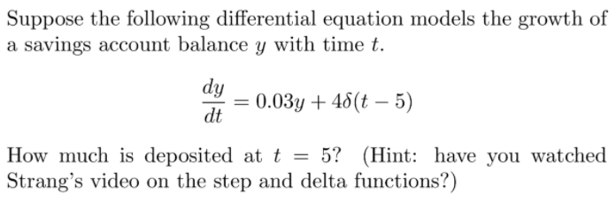 Solved Suppose the following differential equation models | Chegg.com