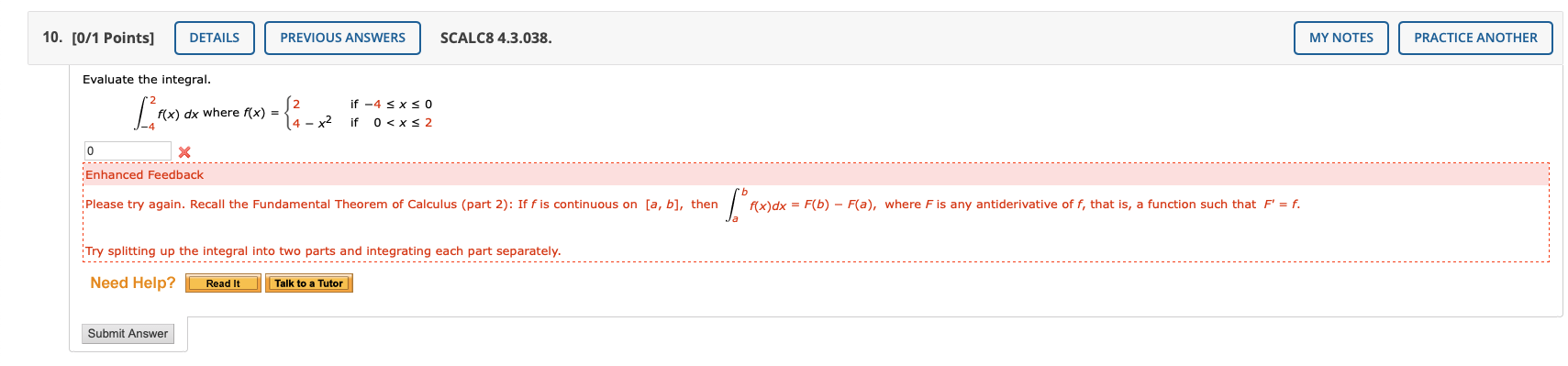 Solved 10. [0/1 Points) DETAILS PREVIOUS ANSWERS SCALC8 | Chegg.com