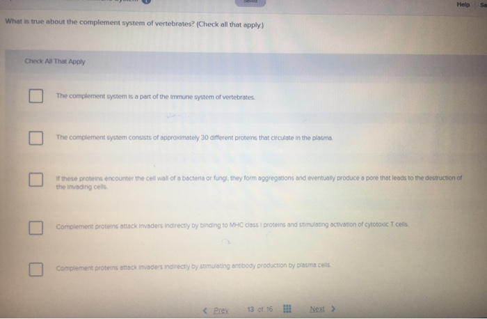 Solved Help Sa What is true about the complement system of | Chegg.com
