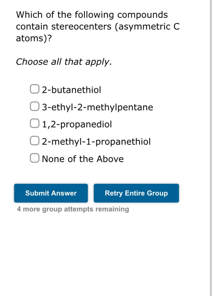 Solved Which of the following compounds contain | Chegg.com