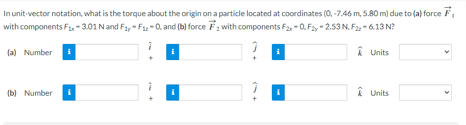 Solved In unit-vector notation, what is the torque about the | Chegg.com