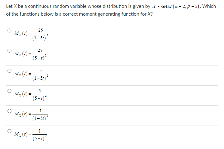 Solved Let X be a continuous random variable whose | Chegg.com