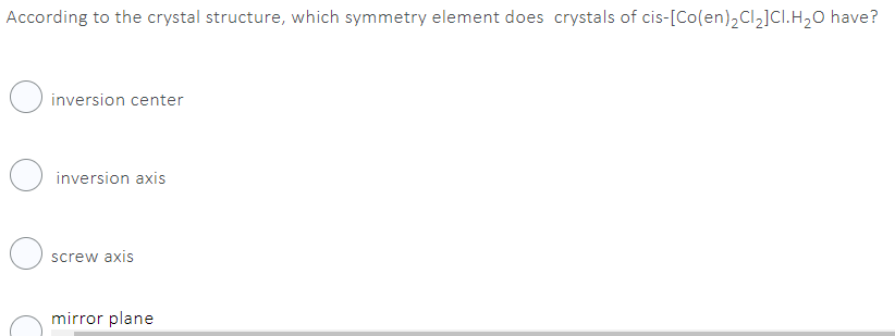 Solved According to the crystal structure, which symmetry | Chegg.com