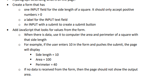 Solved - Create a form that has - one INPUT field for the | Chegg.com
