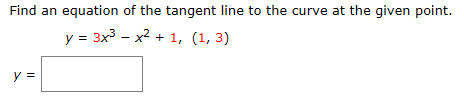 Solved Find an equation of the tangent line to the curve at | Chegg.com