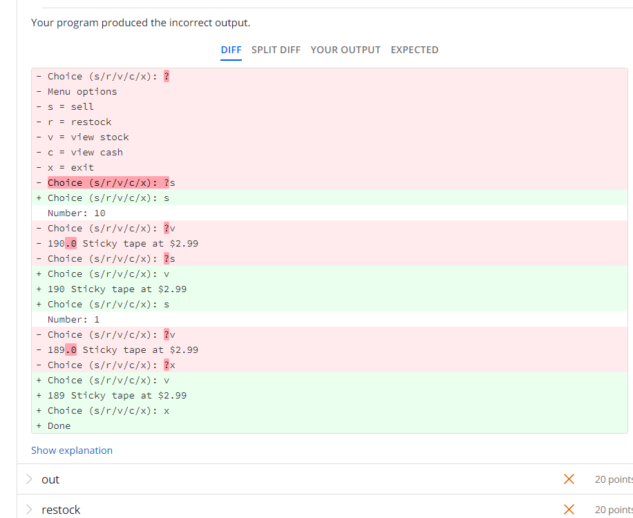 Solved escription Store specification: A store sells one | Chegg.com