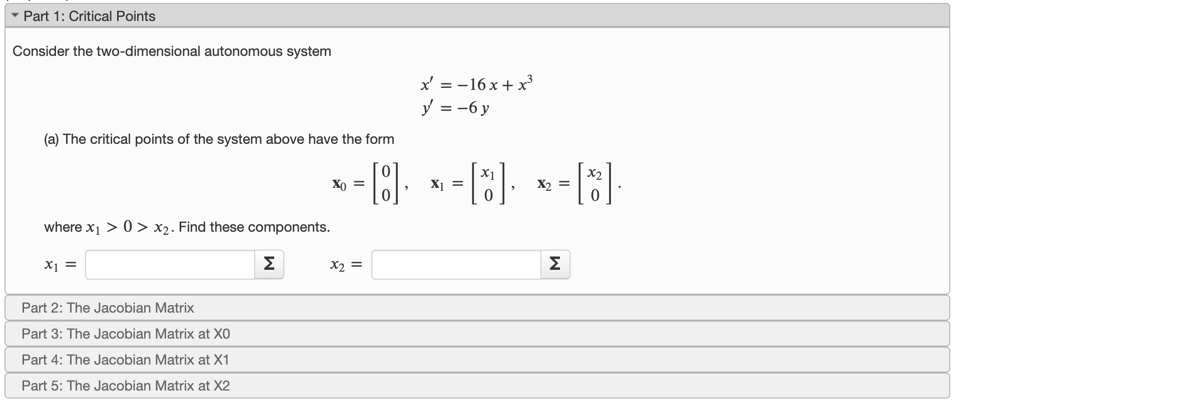 Solved Part 1: Critical Points Consider the two-dimensional | Chegg.com
