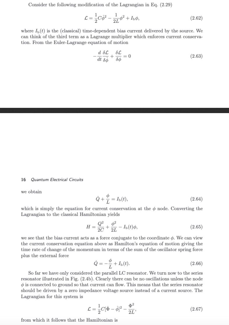 Solved Consider the following modification of the Lagrangian | Chegg.com