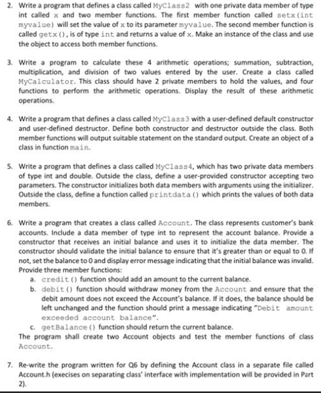 Solved PRACTICE QUESTIONS 1. Write a program that defines a | Chegg.com