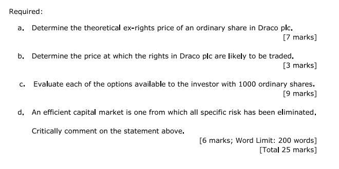 Solved Required: a. Determine the theoretical ex-rights | Chegg.com
