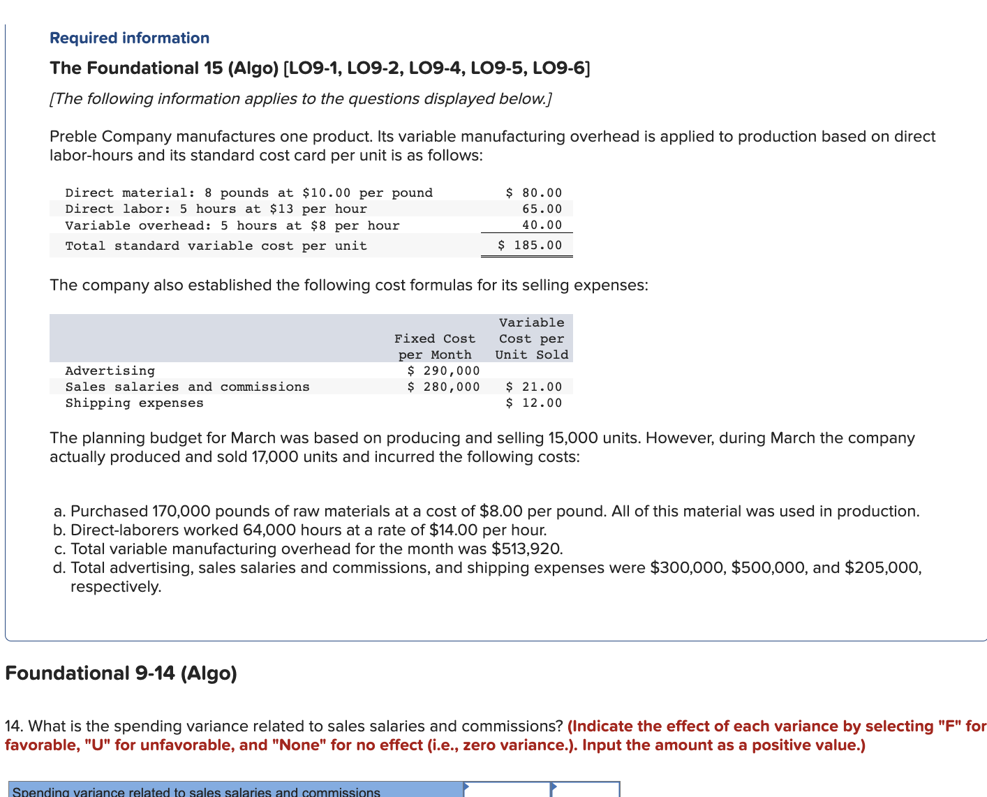 Solved Required information The Foundational 15 (Algo) | Chegg.com