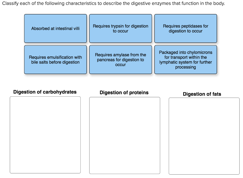 Solved Classify each of the following characteristics to | Chegg.com