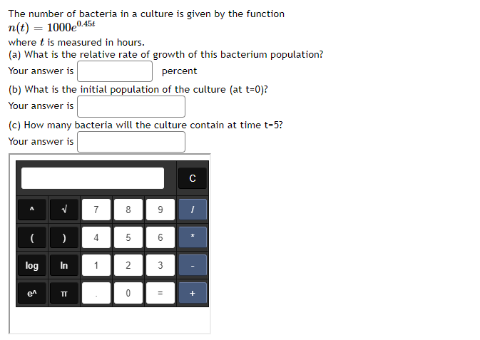 Solved The number of bacteria in a culture is given by the | Chegg.com