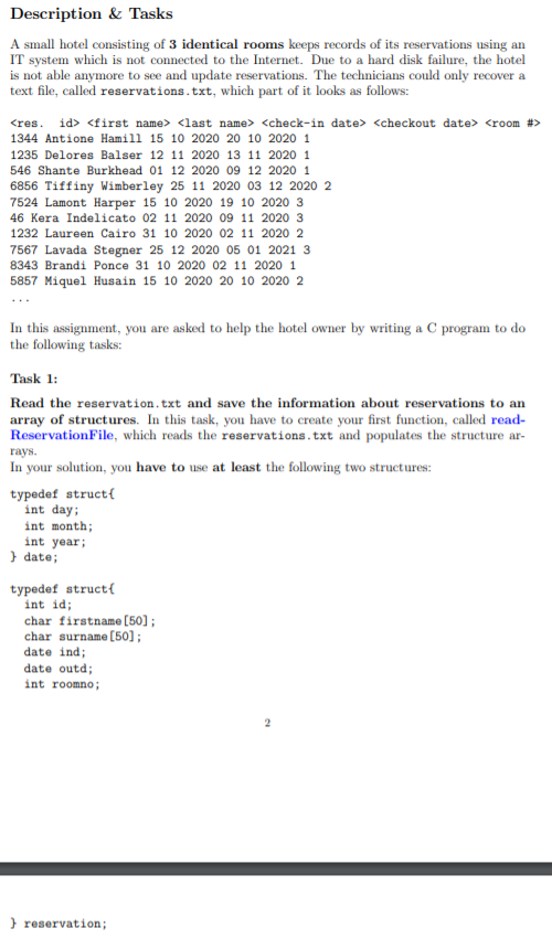Solved Write the code in C language. Use the only | Chegg.com