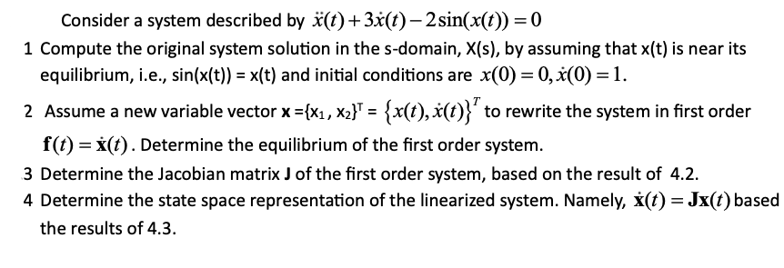 Solved Consider a system described by | Chegg.com