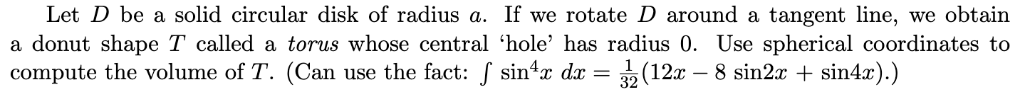 Solved Let D be a solid circular disk of radius a. If we | Chegg.com