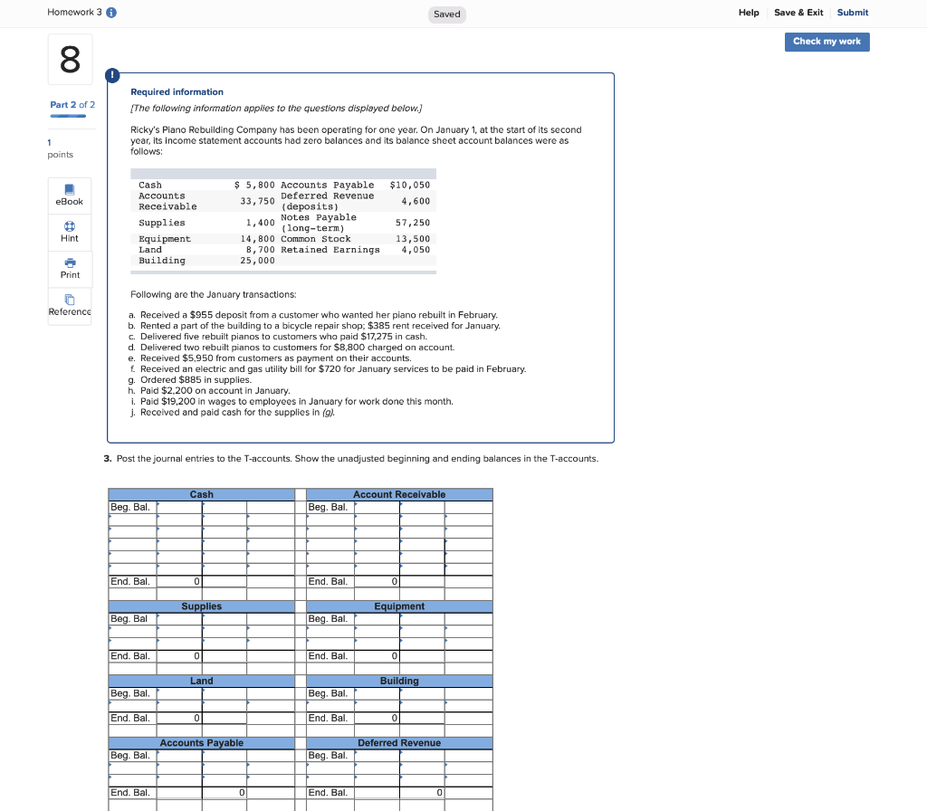 Solved Homework 3 Saved Help Save & Exit Submit Check my | Chegg.com