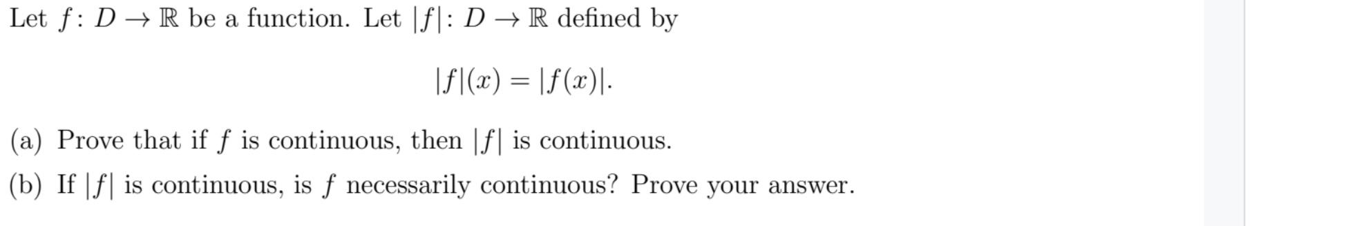 Solved Let f: D + R be a function. Let f: D + R defined by | Chegg.com
