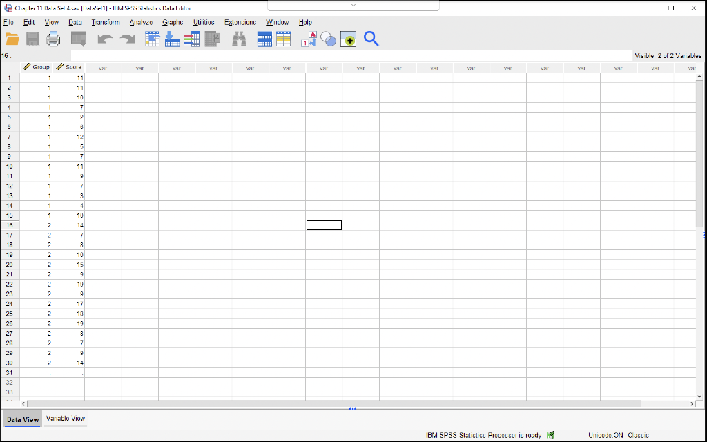 Solved Using the data in Chapter 11 Data Set 4 and SPSS, | Chegg.com