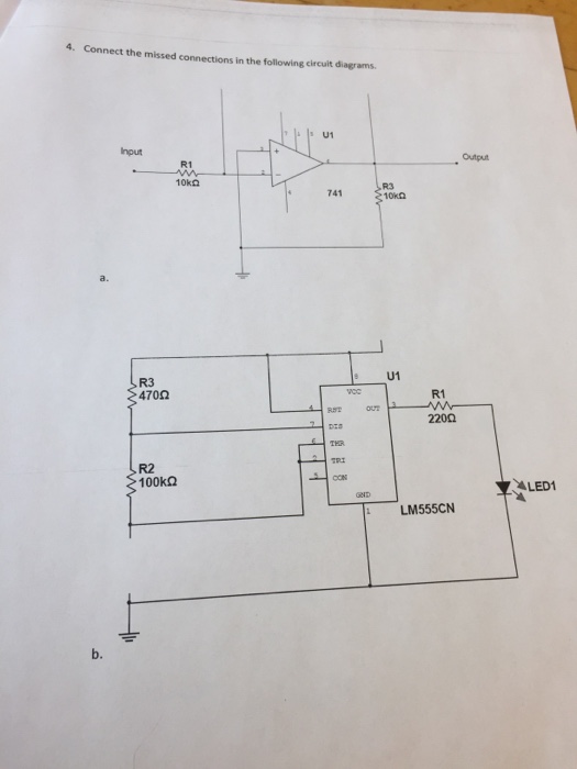 Solved Conncet the missed connections in the following | Chegg.com