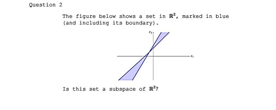 Solved The figure below shows a set in R2, marked in blue | Chegg.com