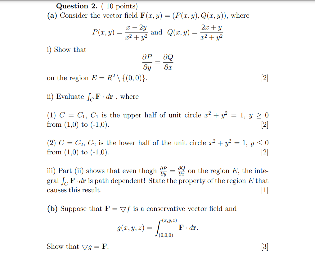 Solved Question 2. ( 10 points) (a) Consider the vector | Chegg.com
