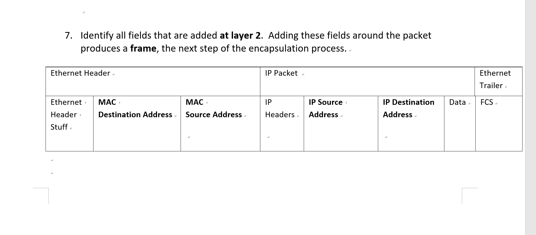 Solved Lab 10.1 Internetwork Addressing Worksheet: Layers 2 | Chegg.com