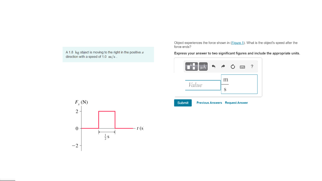 Solved Object experiences the force shown in (Eigure 1). | Chegg.com
