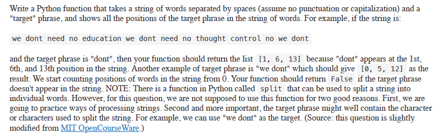 Solved Write Python Function Takes String Words Separated Spaces Assume Punctuation 8322
