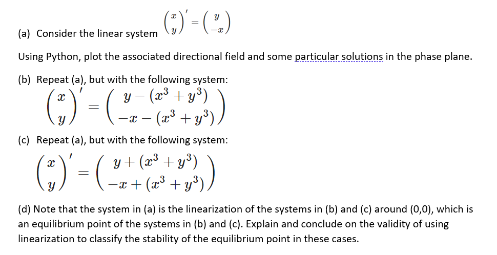 From part (a) to (c) I need the codes in Python | Chegg.com