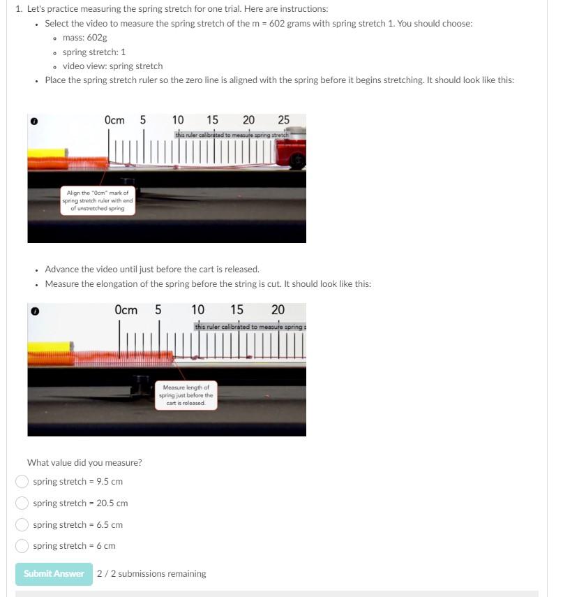 Solved 2. Next, let's practice measuring the velocity of the | Chegg.com