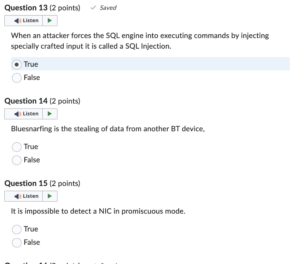 Solved When an attacker forces the SQL engine into executing | Chegg.com