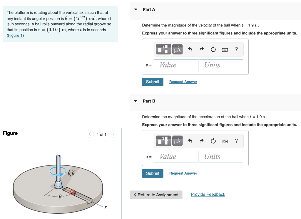 Solved The Platform Is Rotating About The Vertical Axis Such