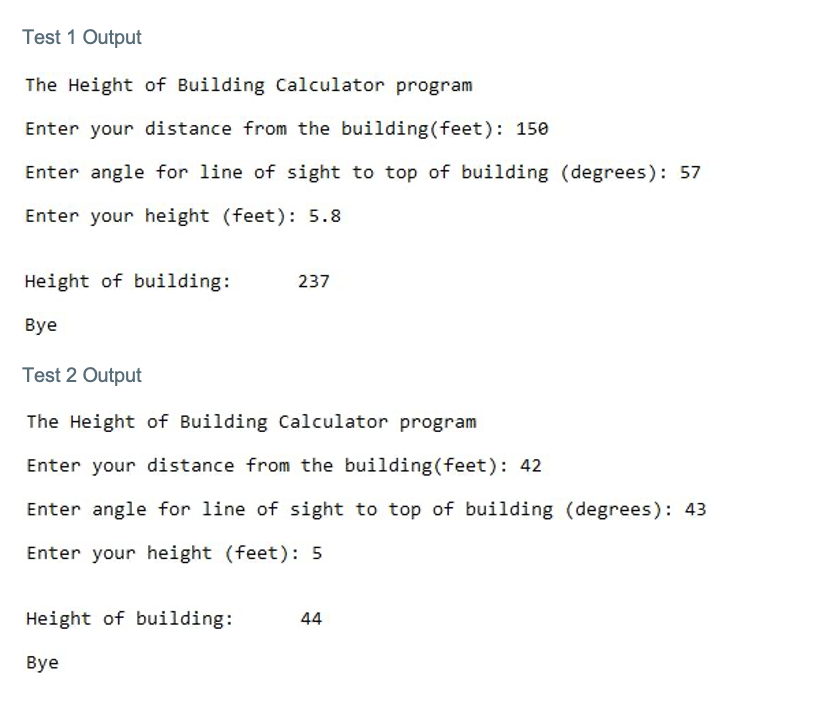 Solved Background The height of an object can be calculated | Chegg.com
