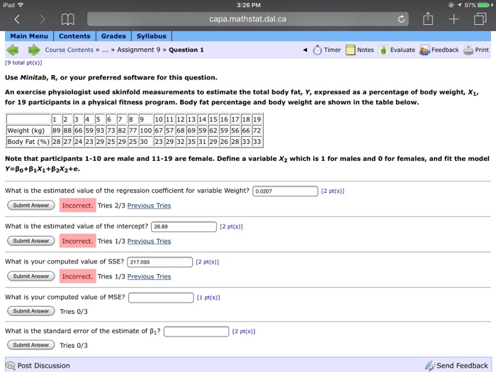 Solved Use Minitab, R, or your preferred software for this | Chegg.com